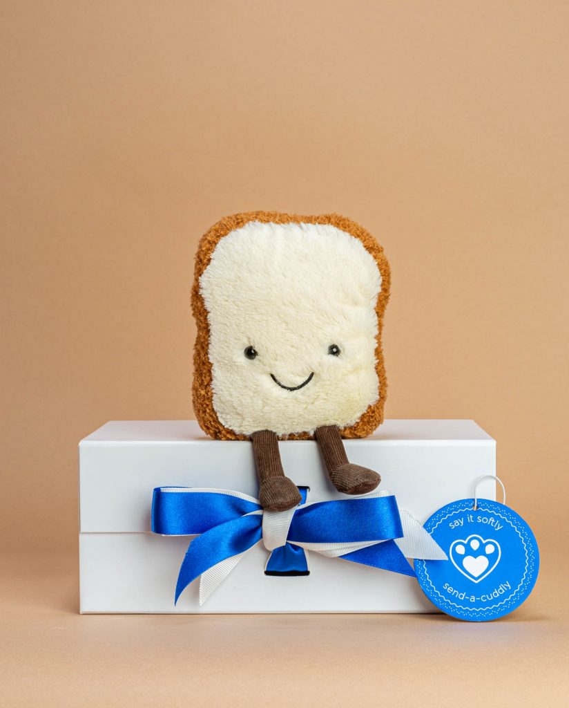 Cuddly Toast soft toy gift| Jellycat Amuseable Toast. Send Quirky Cuddles!
