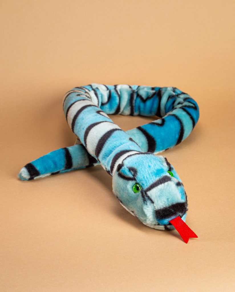 Slippery Blue and White Snake Soft Toy | Snake Gift Ideas