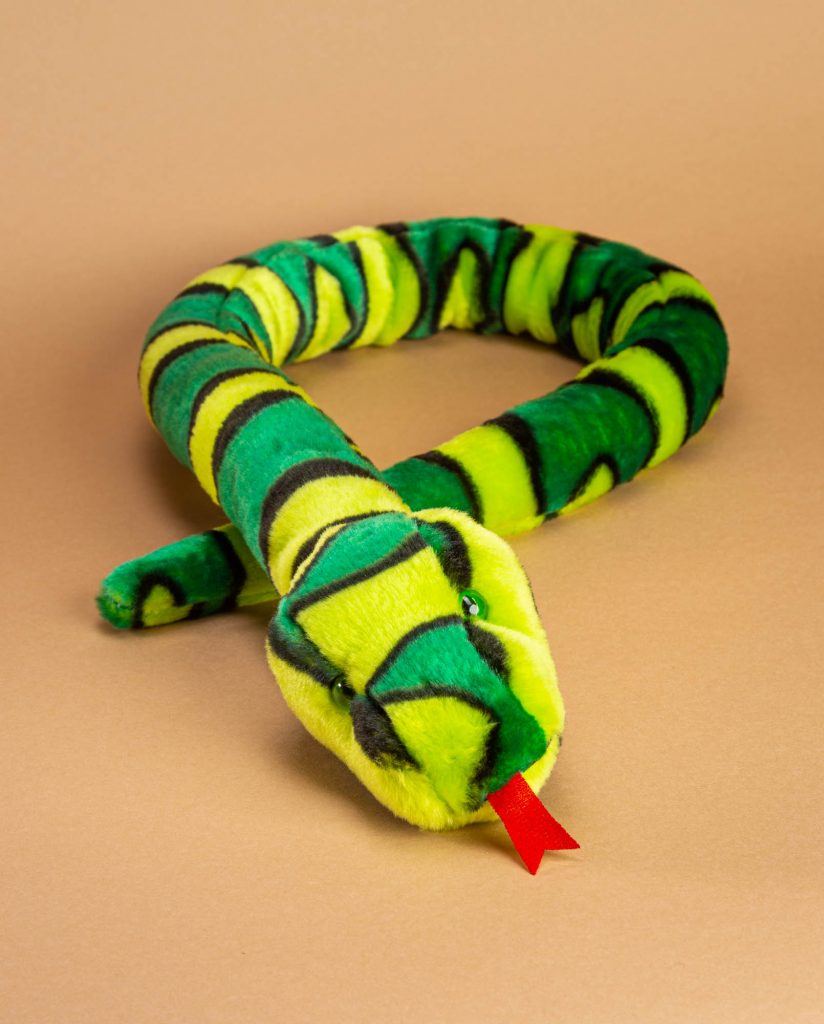 Green and Black Snake Soft Toy | 100cm long Soft Toy Snake Gift Idea