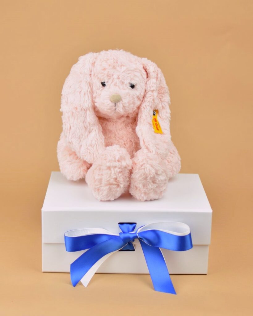 Steiff Tilda Rabbit | Soft Cuddly Pink Rabbit | Send a Cuddly
